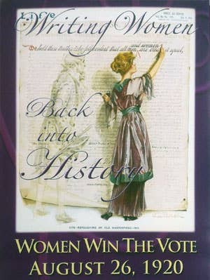 Poster - Writing Women Back Into History (Unframed) – 1920 Merch Co.